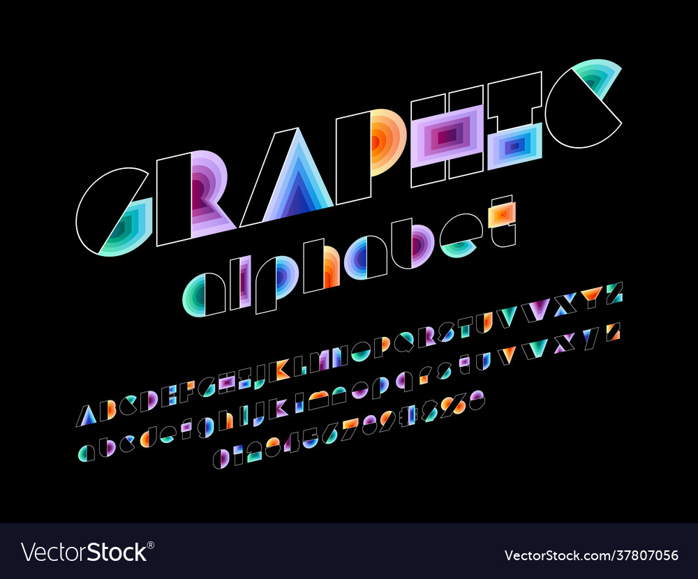 Abstract font Royalty Free Vector Image - VectorStock