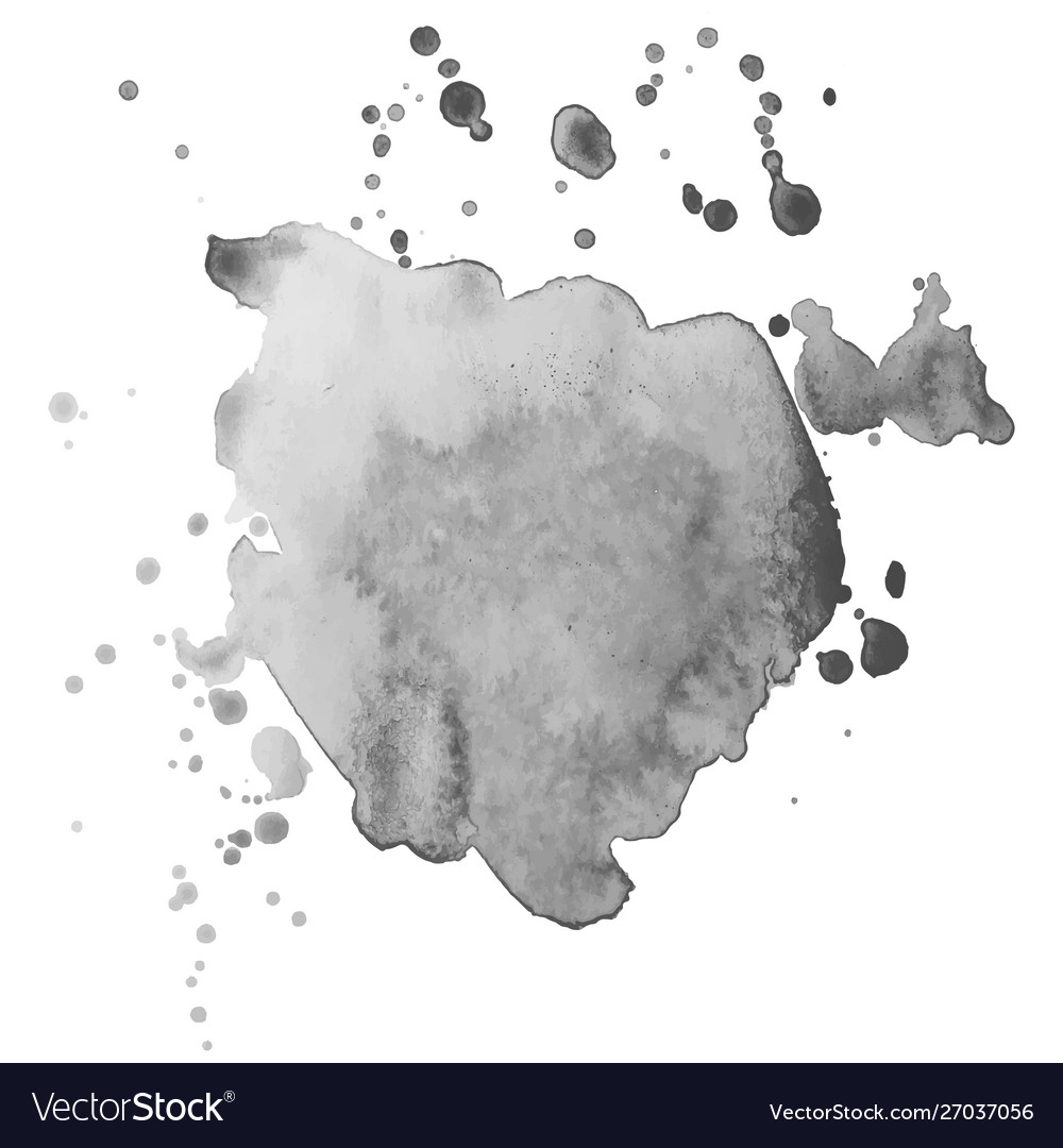 Abstract watercolor grayscale background Vector Image
