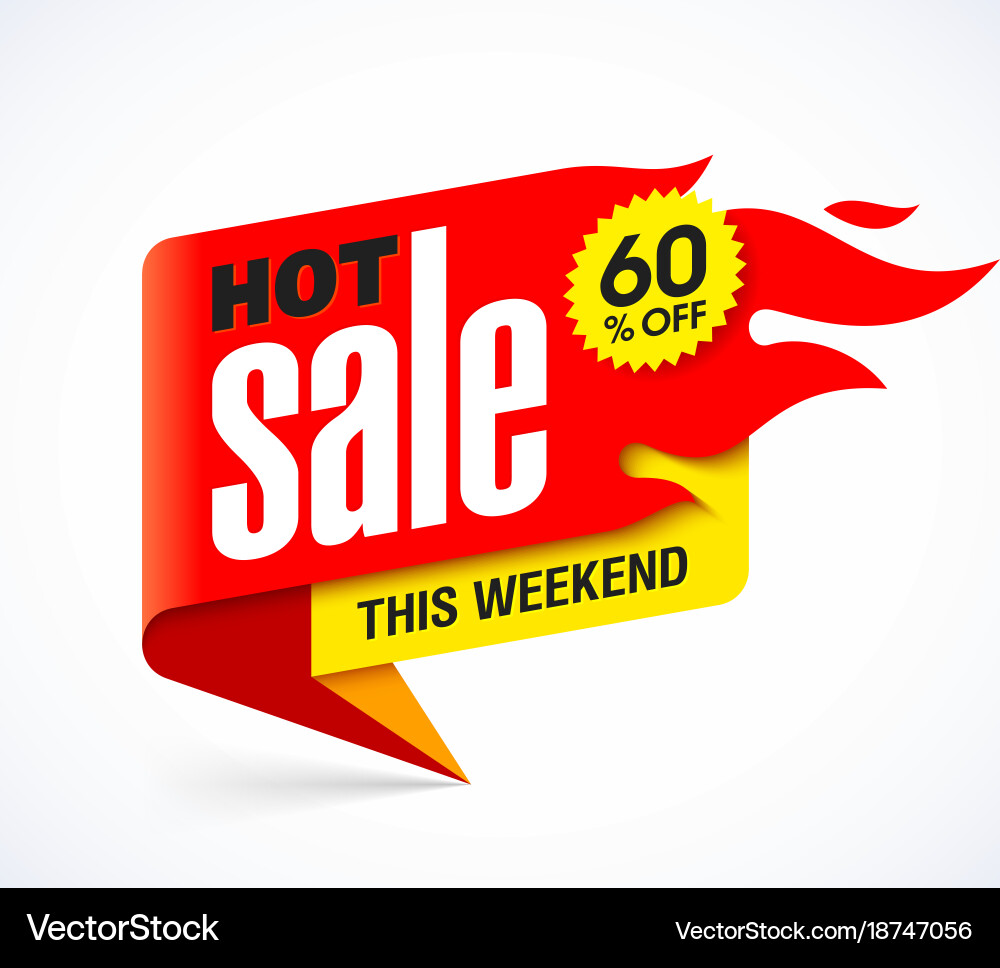 Hot sale banner design template Royalty Free Vector Image