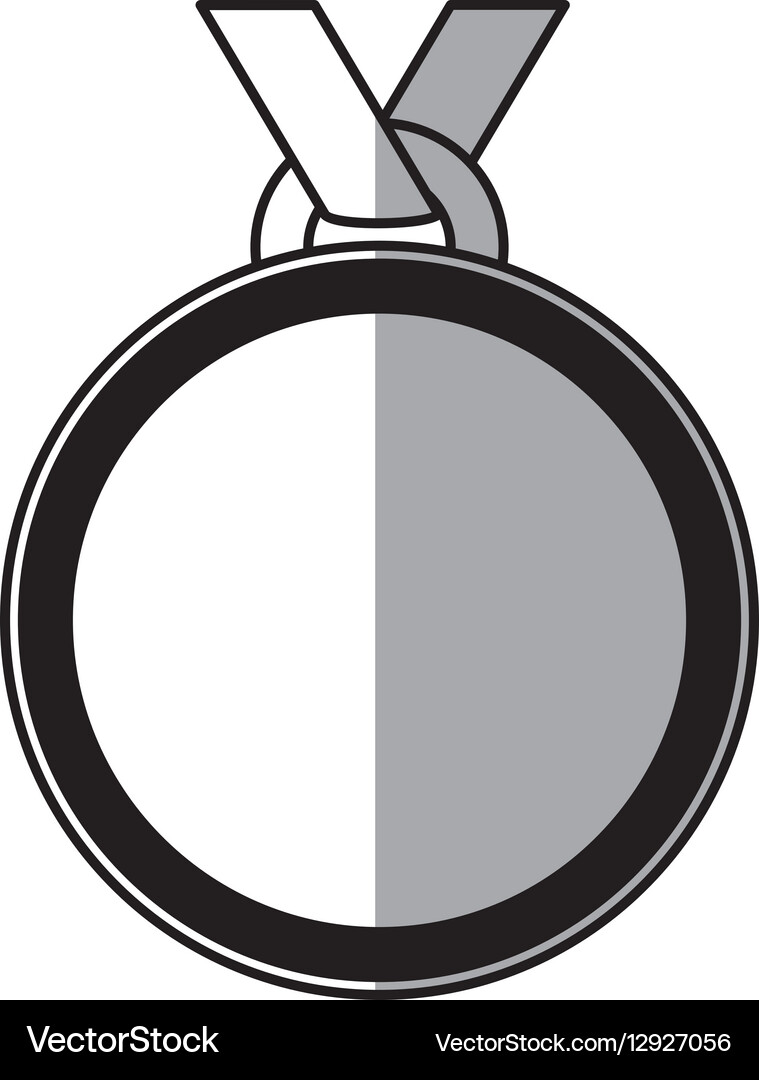 Medal prize champion winner shadow Royalty Free Vector Image