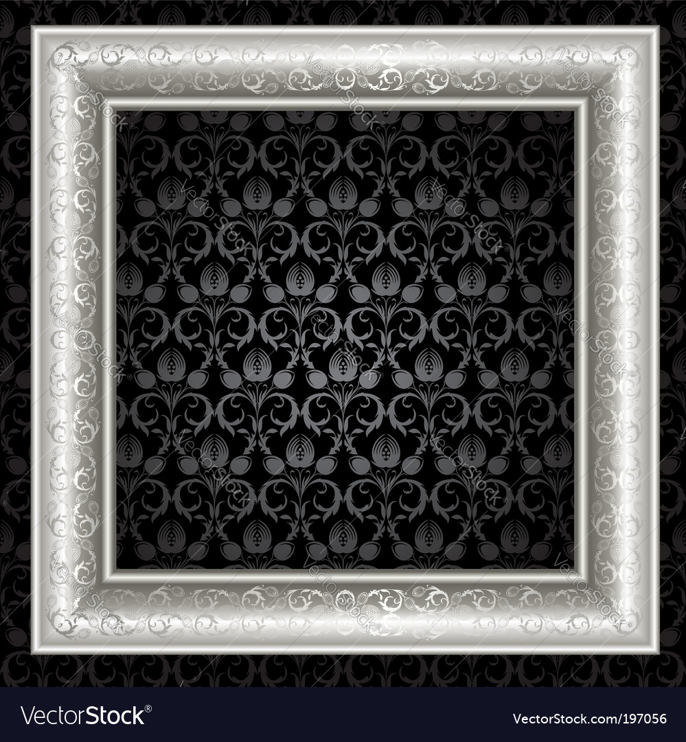 Silver frame Royalty Free Vector Image - VectorStock