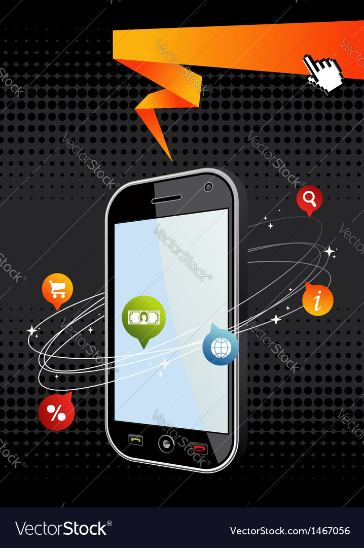 Smartphone application background Royalty Free Vector Image