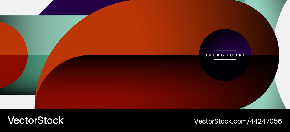 Trendy shapes color minimal design composition Vector Image