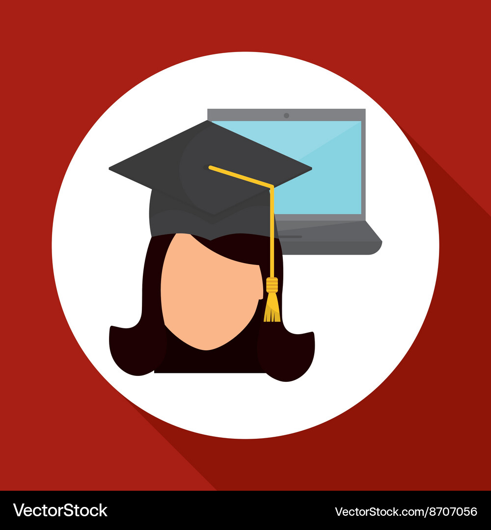 University design graduation and education Vector Image