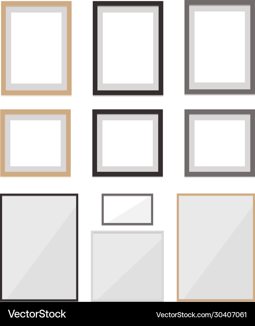 A collection picture frames Royalty Free Vector Image