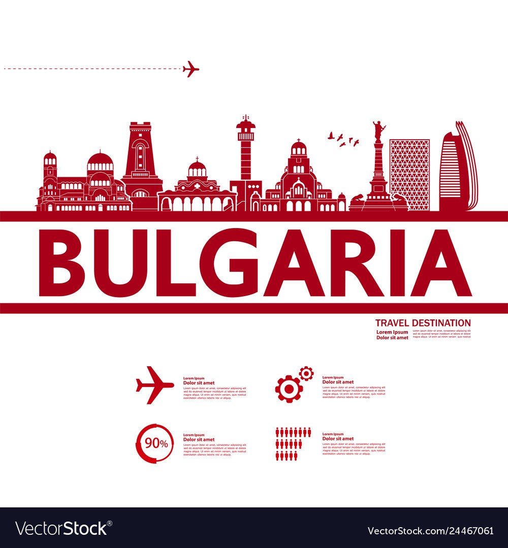 Bulgaria travel destination Royalty Free Vector Image