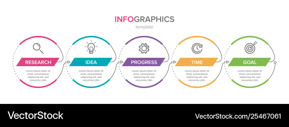 Infographic design with icons and 5 options Vector Image
