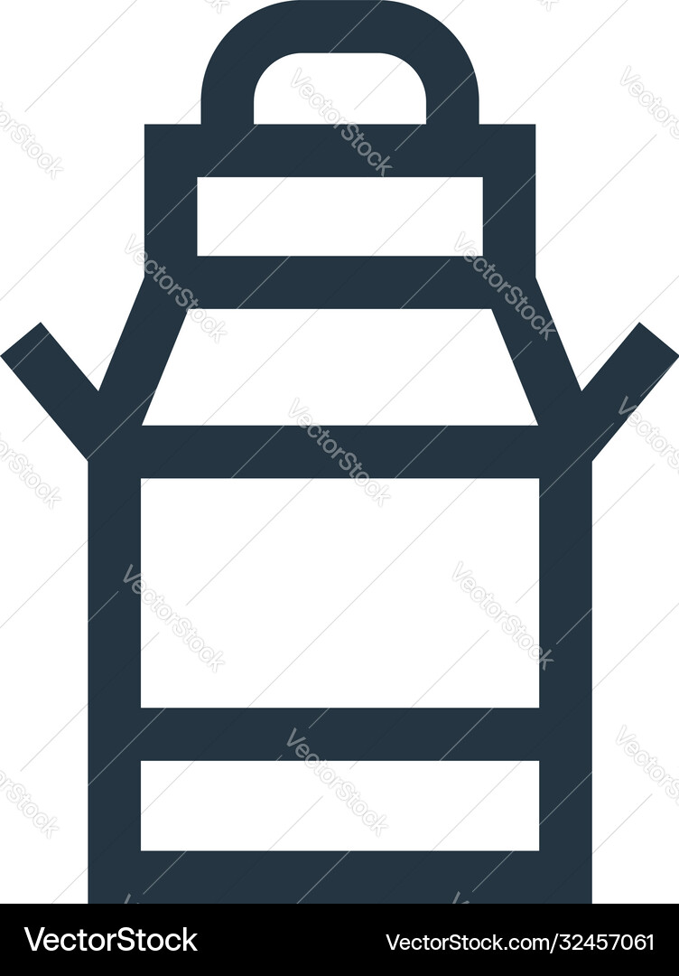 Milk can icon isolated on white background Vector Image