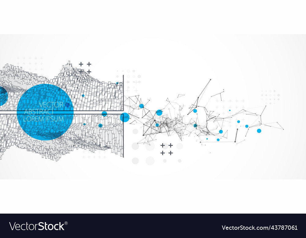 Modern square science or technology elements Vector Image