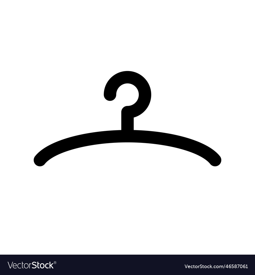 Rounded Hanger Icon Or Clothes Hanger Royalty Free Vector 