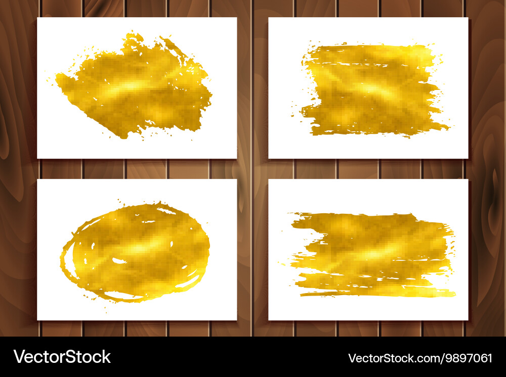 Set of golden banners Royalty Free Vector Image