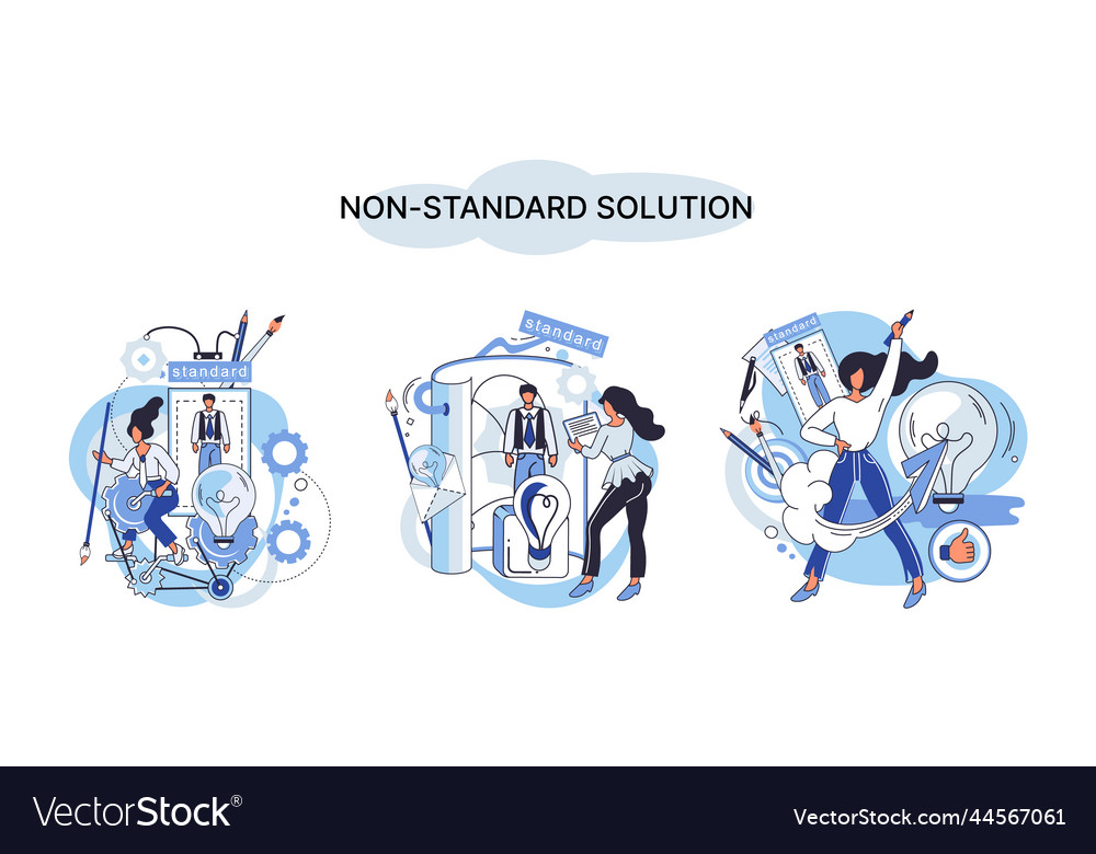 Solution solving problem metaphor answer Vector Image