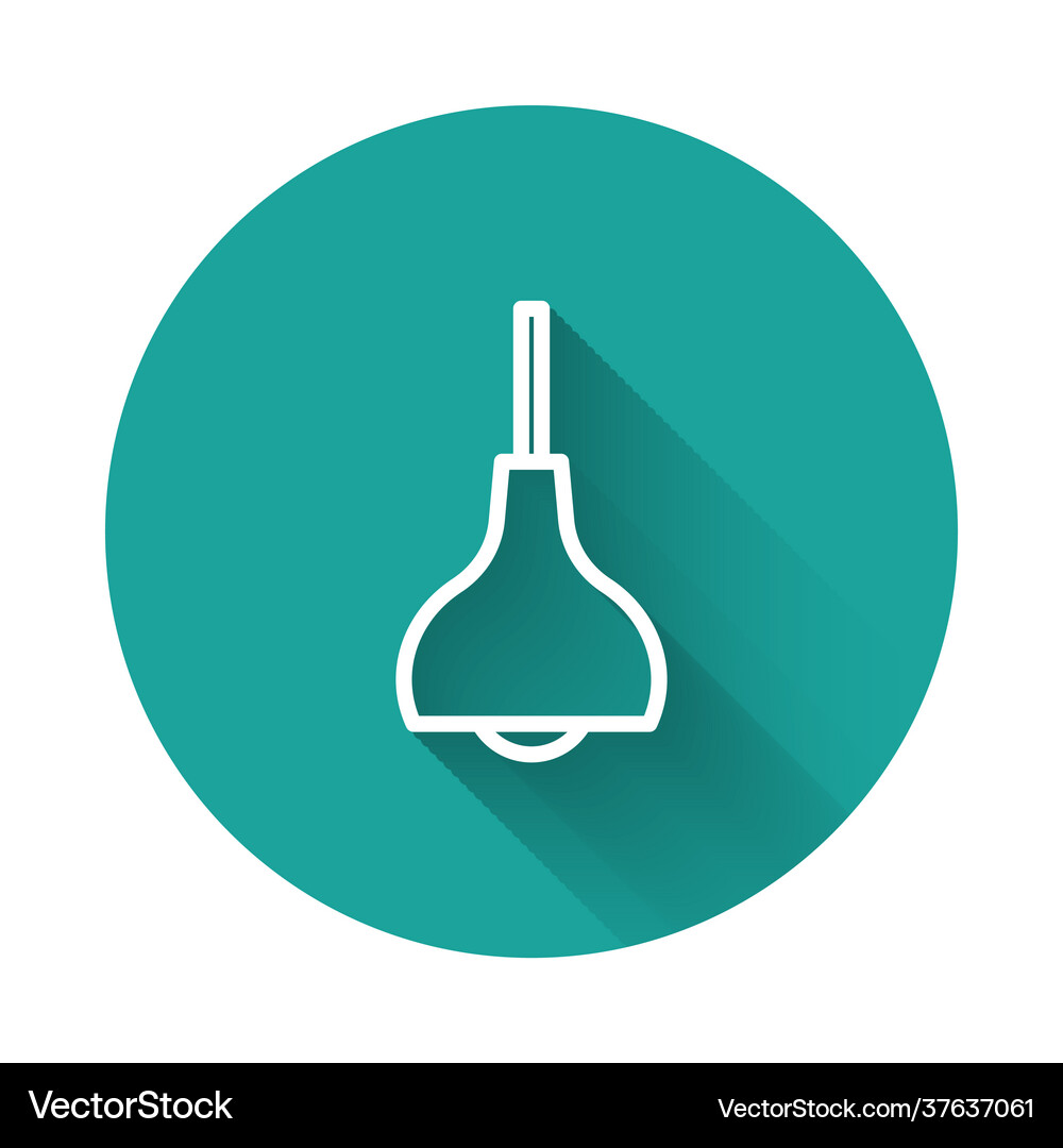 White line lamp hanging icon isolated with long Vector Image