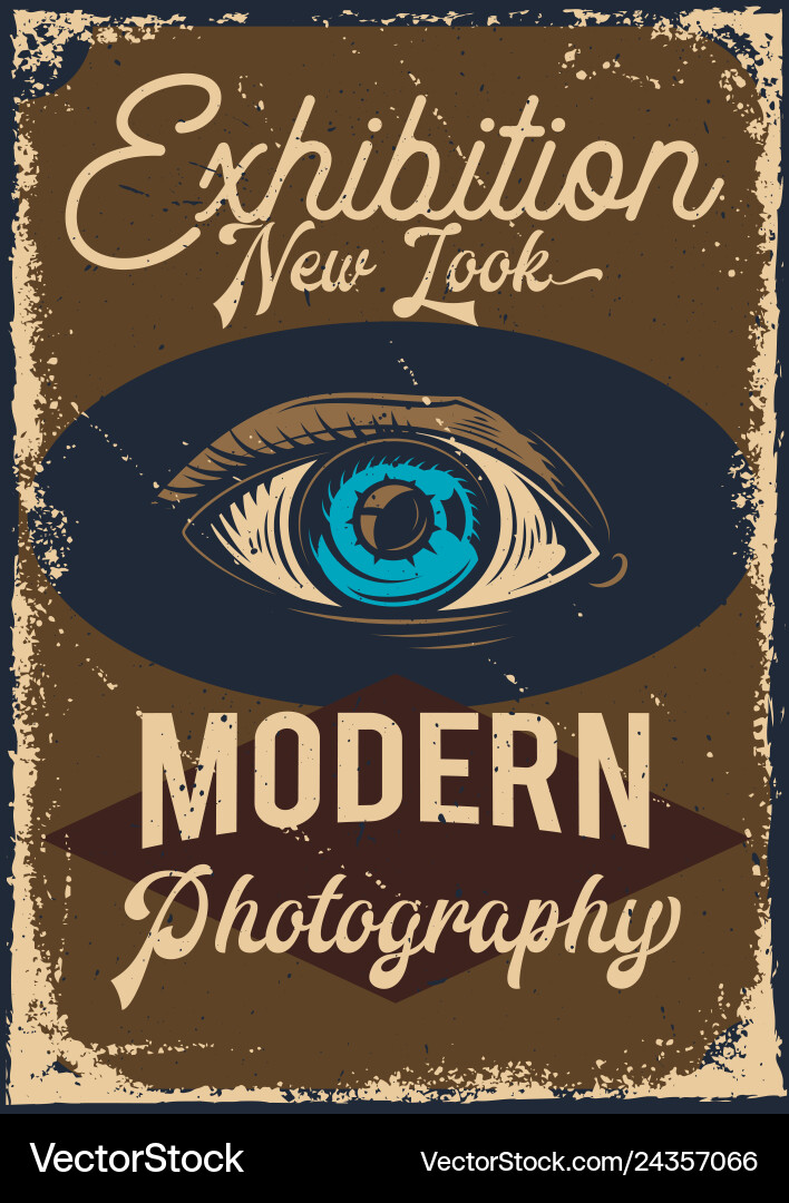 Advertising exhibition with an eye Royalty Free Vector Image