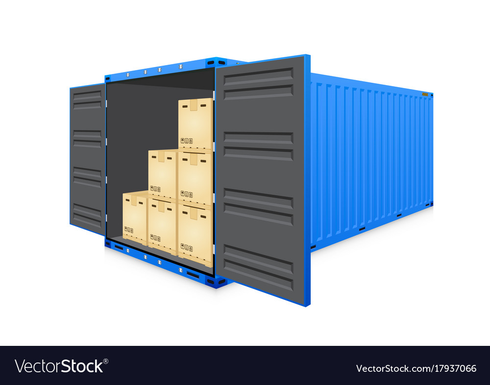 Cargo container Royalty Free Vector Image - VectorStock