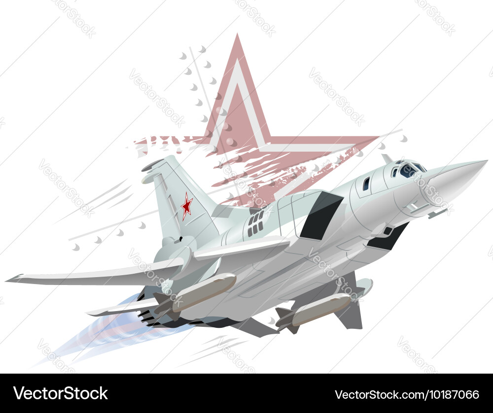 Cartoon Military Airplane Royalty Free Vector Image