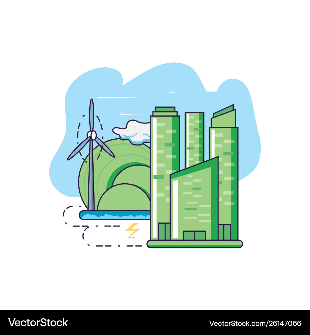 City and sustainability design Royalty Free Vector Image