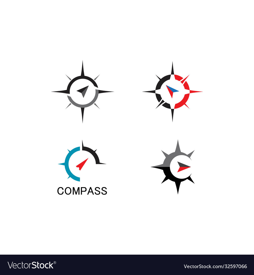 Compass logo template Royalty Free Vector Image