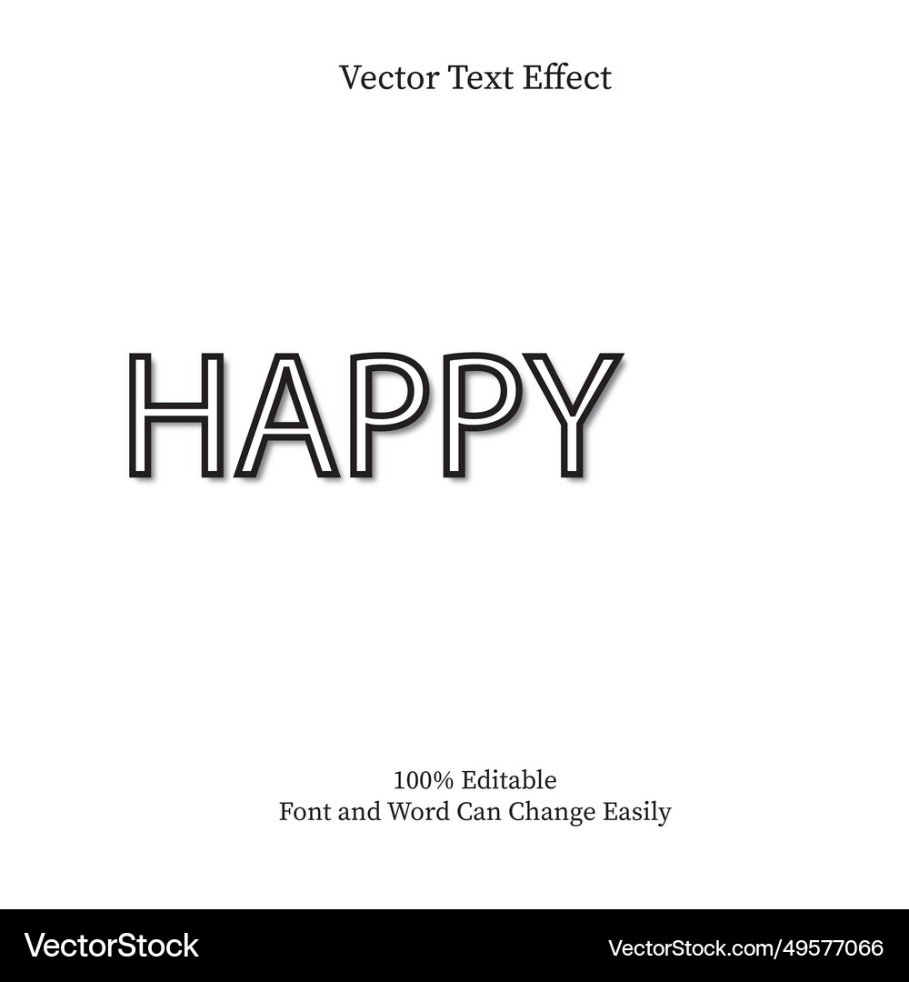 Editable text effect Royalty Free Vector Image