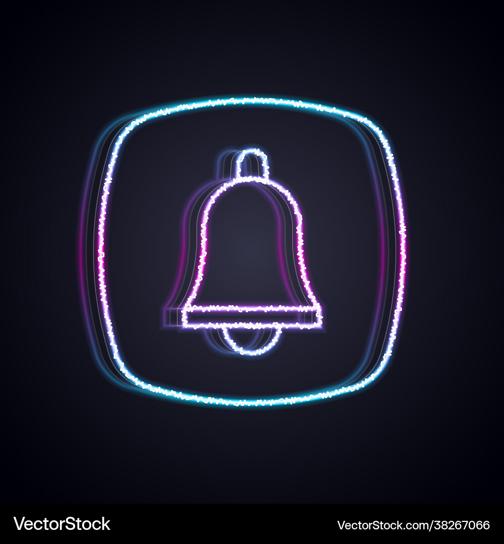 Glowing neon line emergency mobile phone call Vector Image