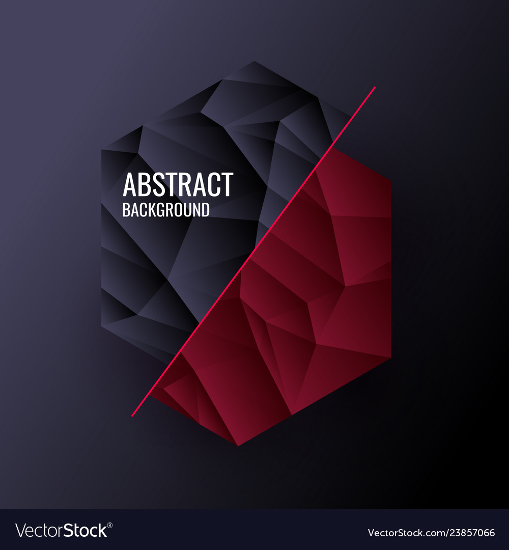 Low poly design abstract polygonal object Vector Image