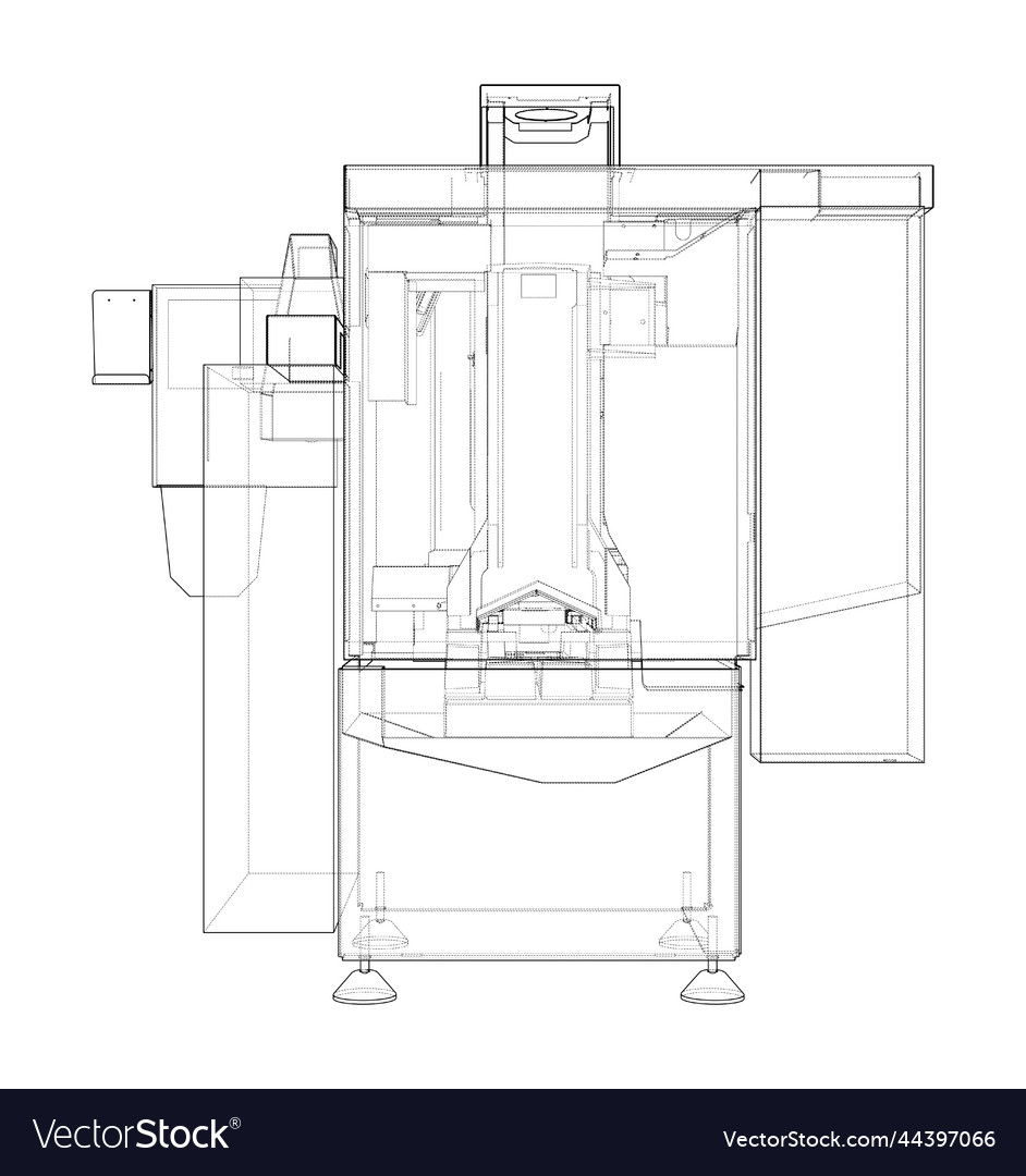 Metalworking cnc milling machine Royalty Free Vector Image