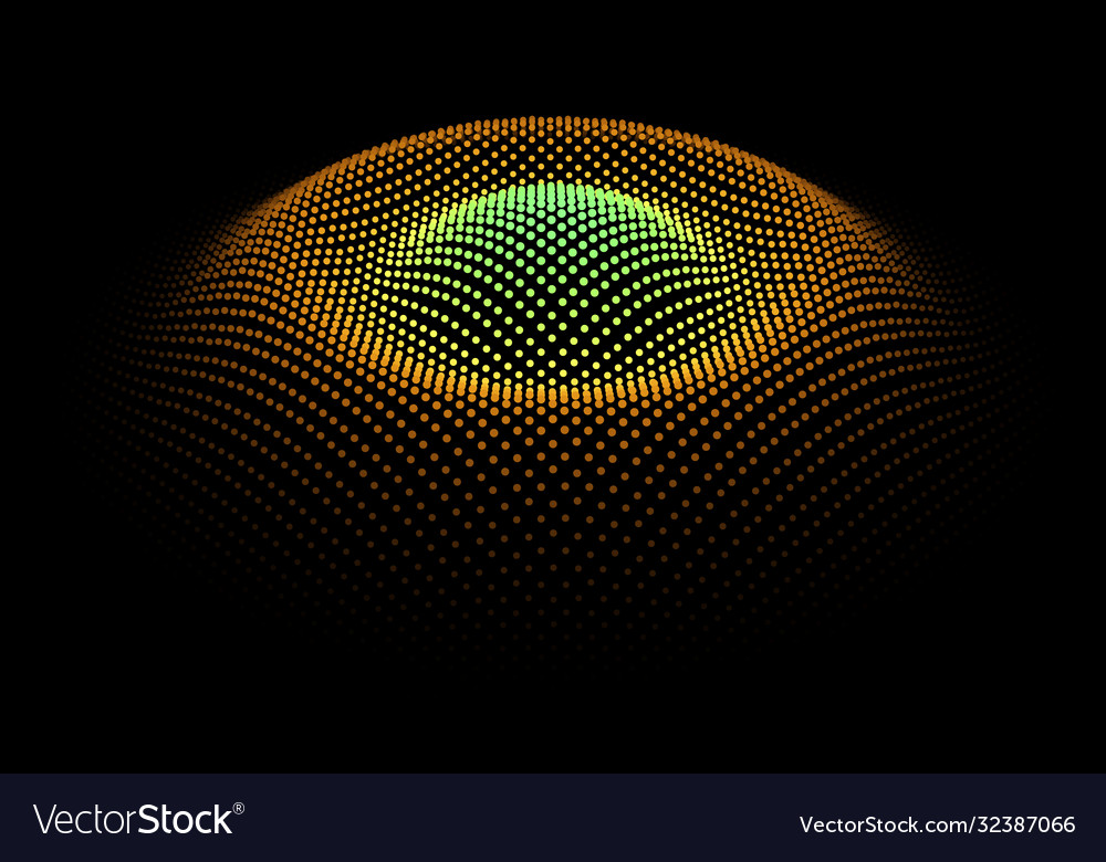 Node surface sea dot wave glowing stream drip Vector Image