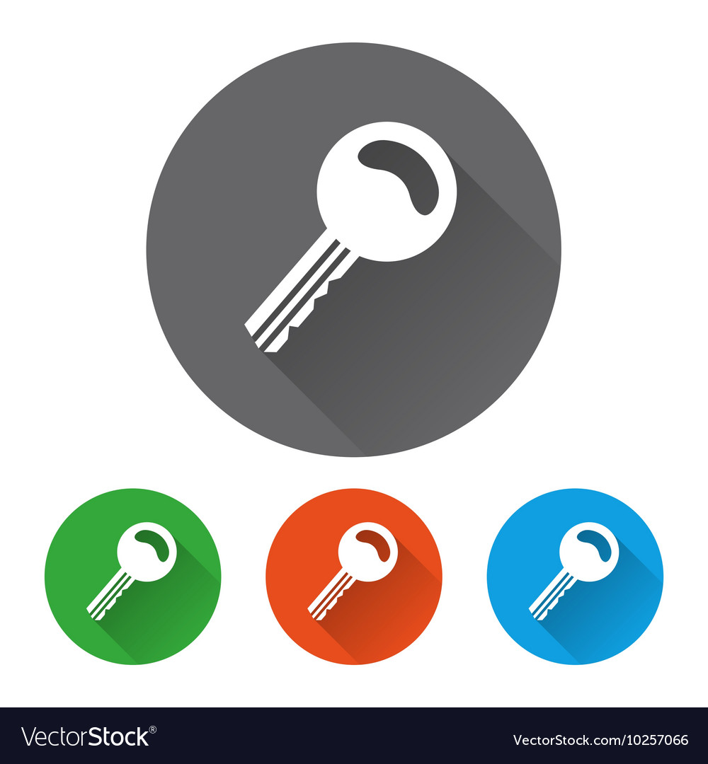 Security icons set with key Royalty Free Vector Image
