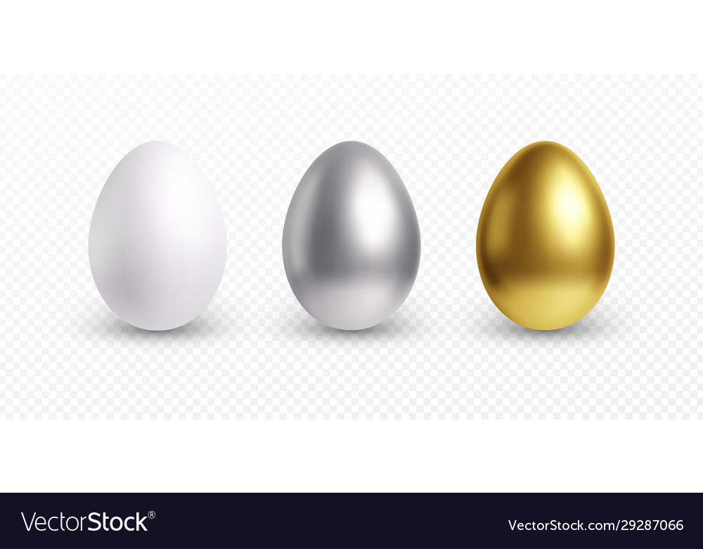 Set Different 3d Realistic Shiny Golden Royalty Free Vector