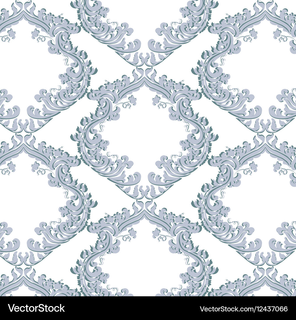 Vintage floral baroque ornament damask pattern Vector Image