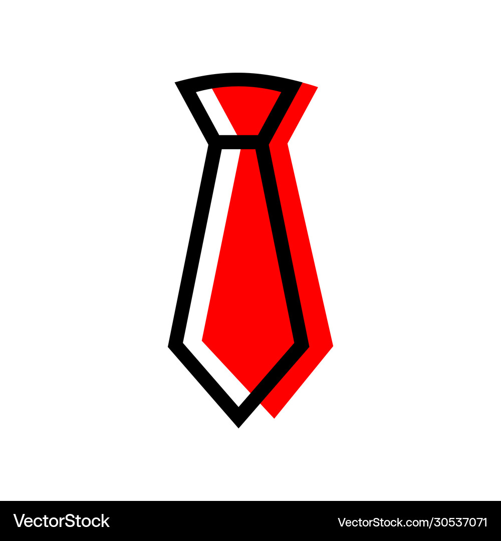 Abstract tie logo icon isolated on white Vector Image