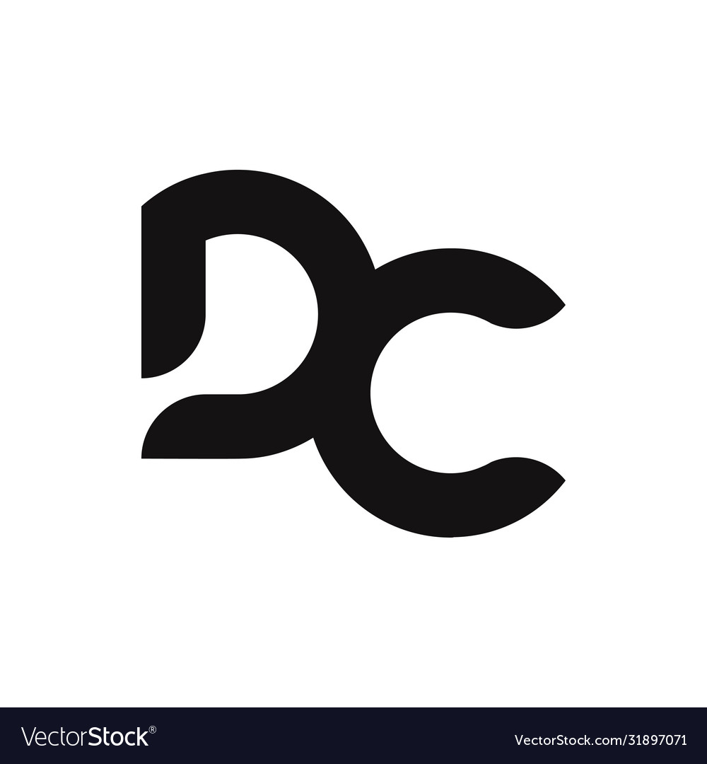Dc letter logo design with simple style Royalty Free Vector