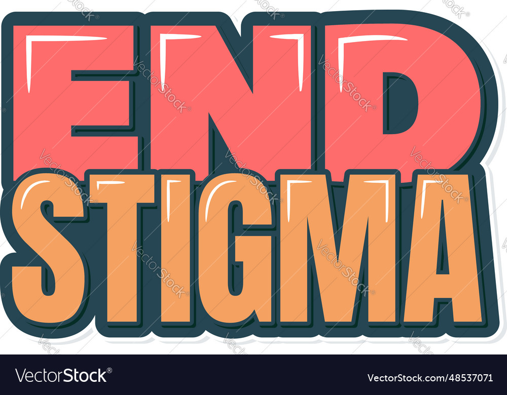 End stigma aids awareness lettering Royalty Free Vector End stigma aids awareness lettering Royalty Free Vector