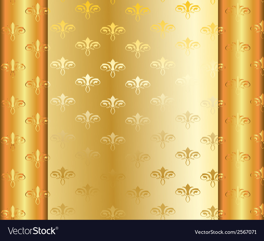Gold pattern with gradient Royalty Free Vector Image