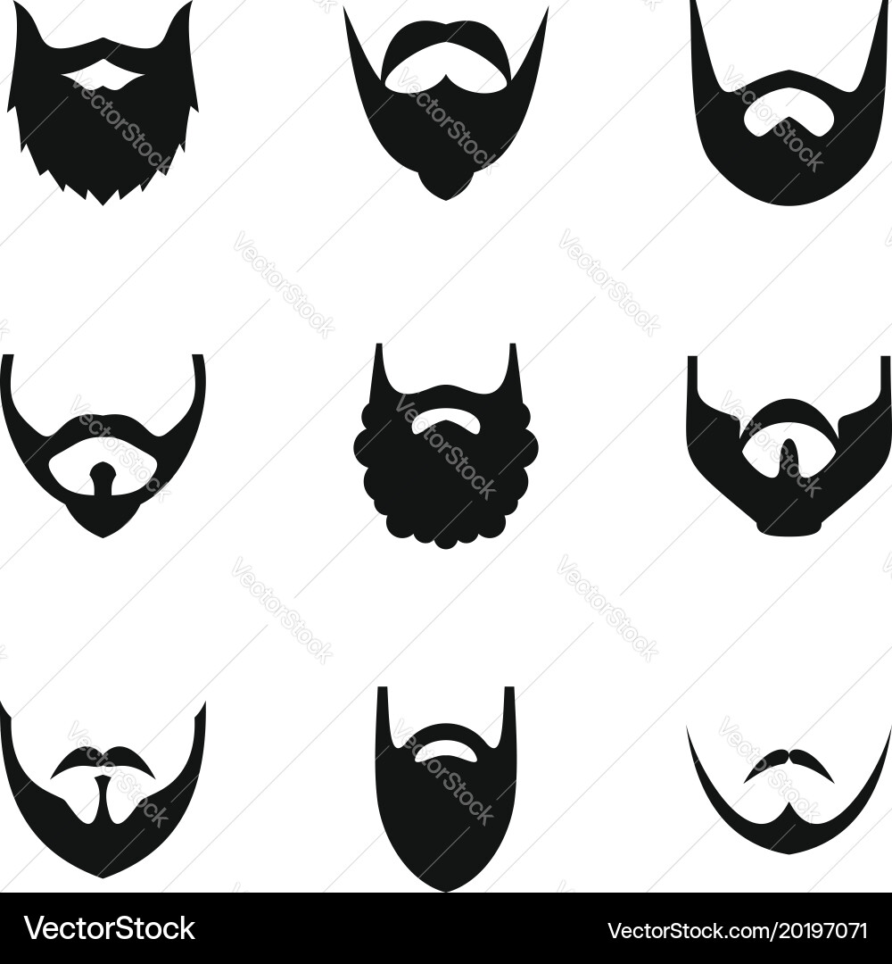 Haircut icons set simple style Royalty Free Vector Image