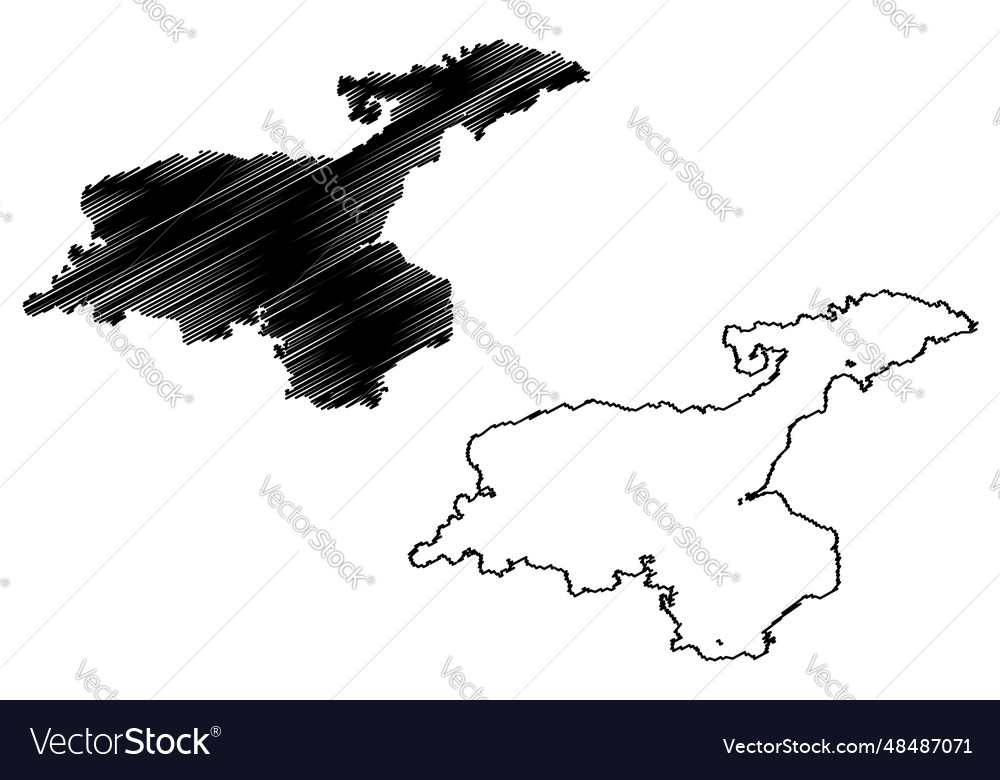 Lake van turkey republic of t rkiye map scribble Vector Image