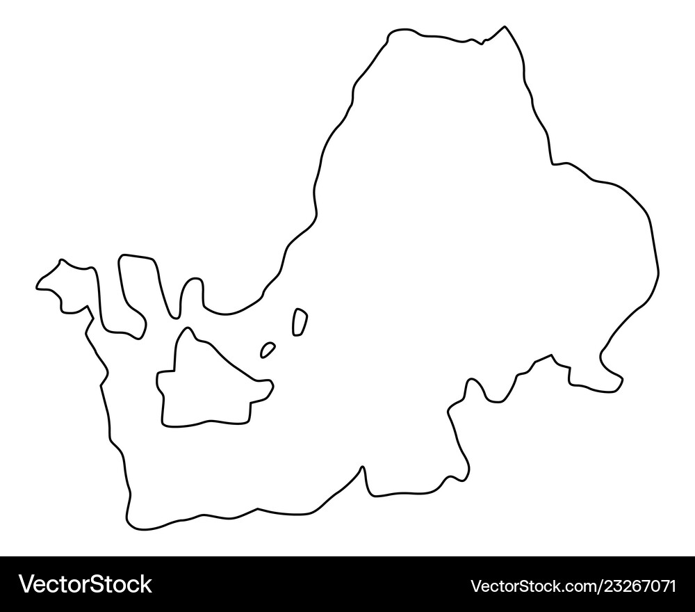 Map of lake chiemsee Royalty Free Vector Image