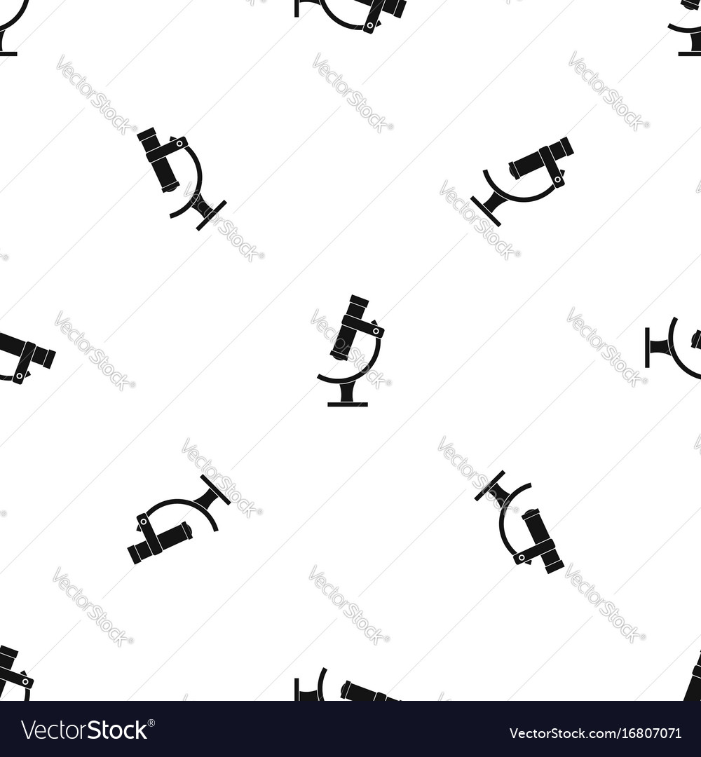 Microscope pattern seamless black Royalty Free Vector Image