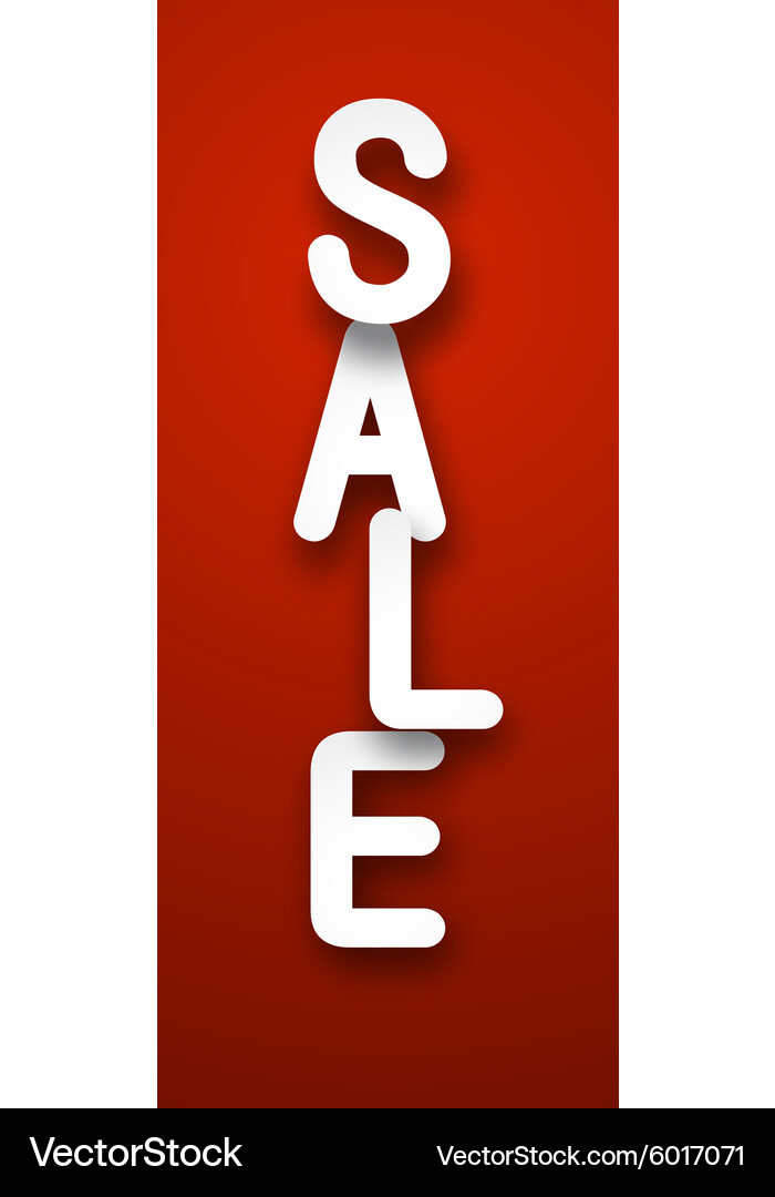 Paper sale sign Royalty Free Vector Image - VectorStock