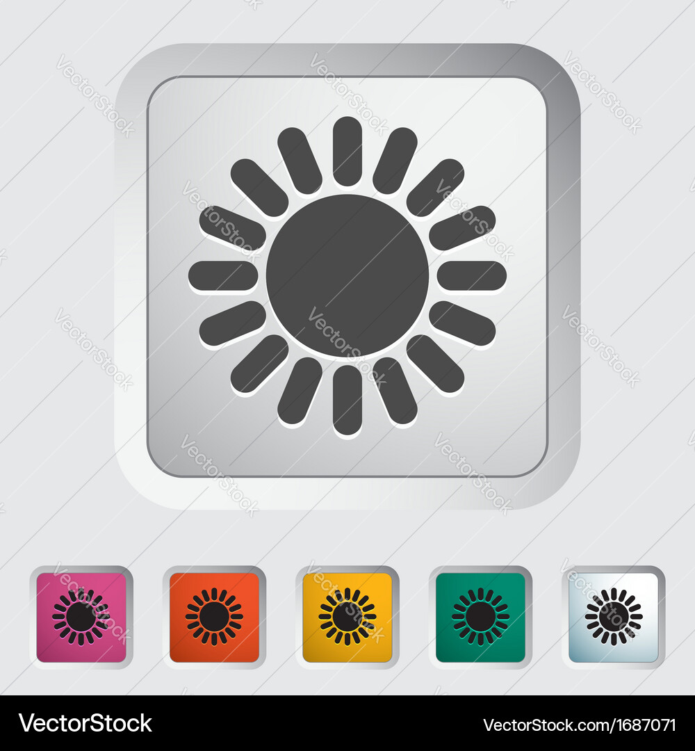 Sun Icon - Bright Sunlight Royalty Free Vector Image