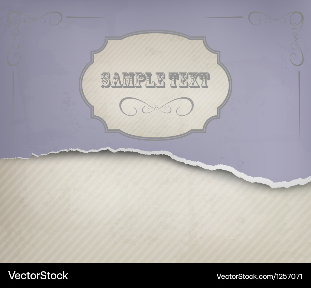 Vintage background with ripped old paper Vector Image