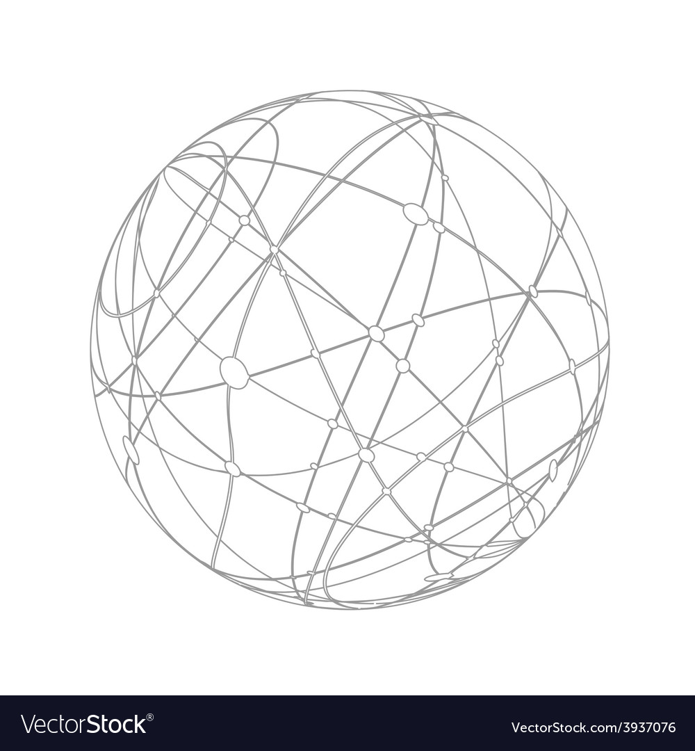 Abstract gray sphere Royalty Free Vector Image