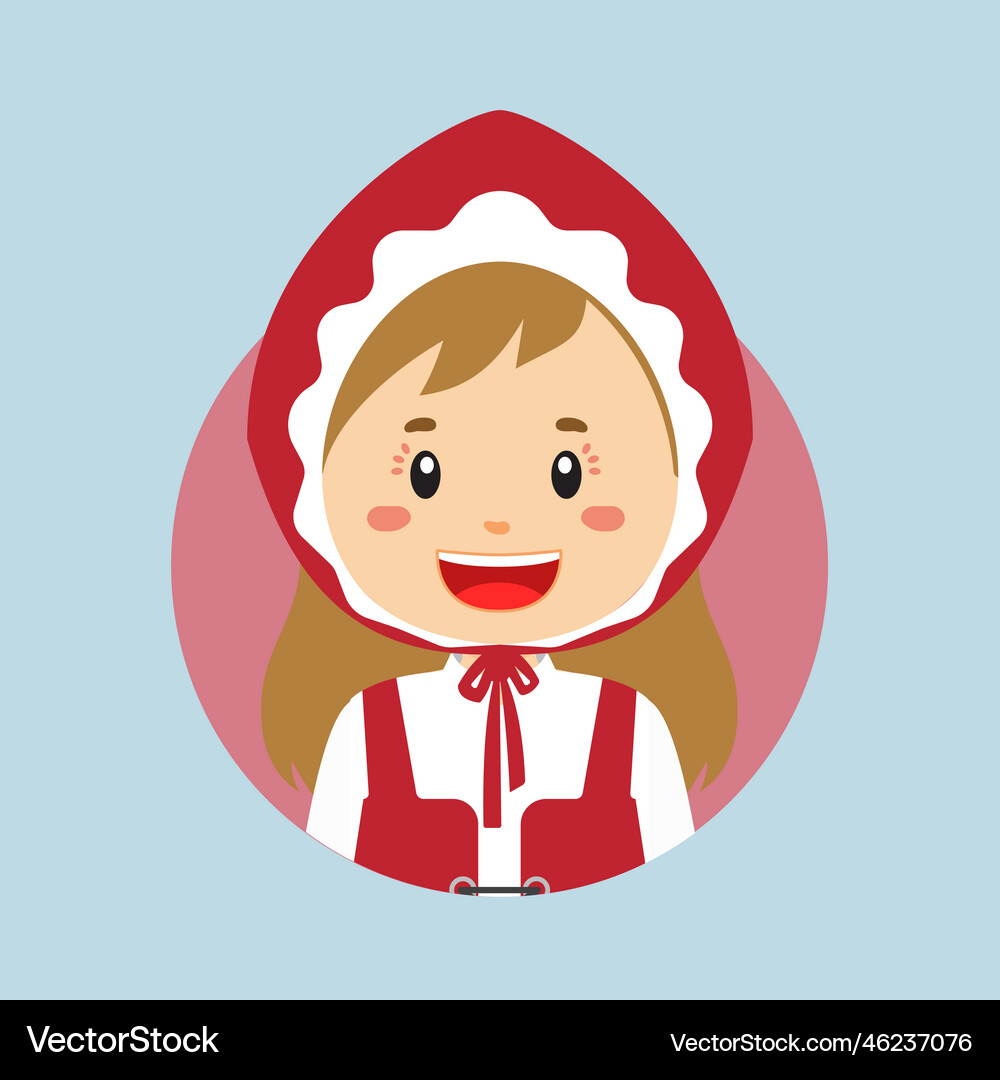 Avatar of a denmark character Royalty Free Vector Image