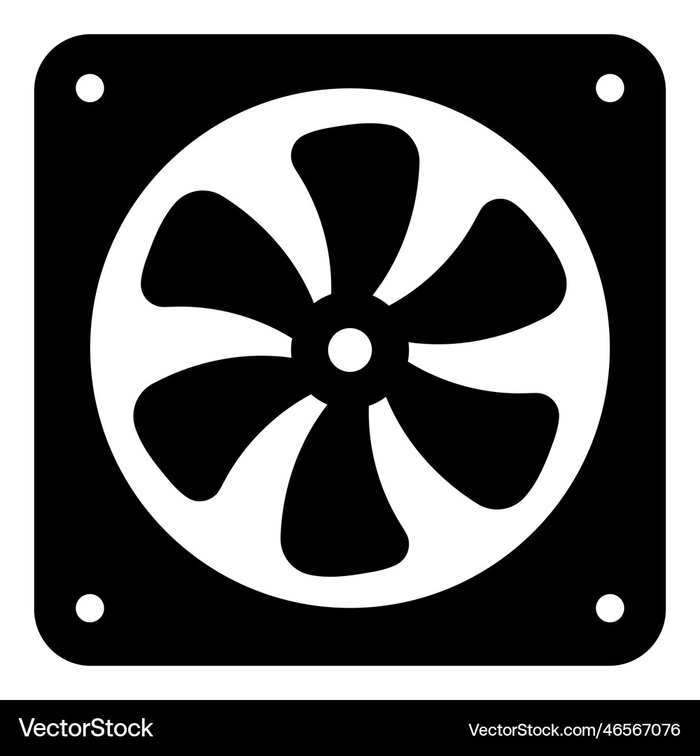 Fan icon exhaust air ventilator conditioner Vector Image