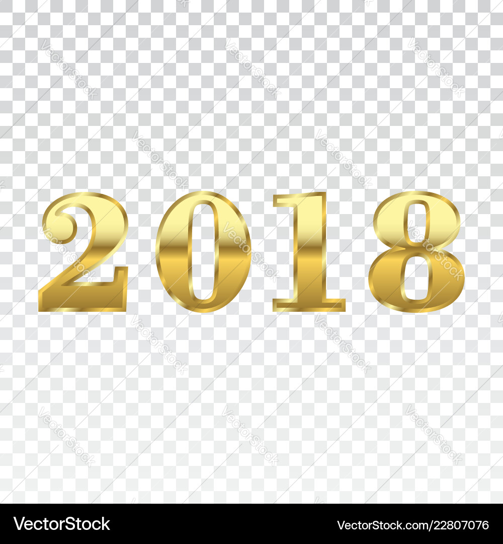 Happy new year golden numbers Royalty Free Vector Image