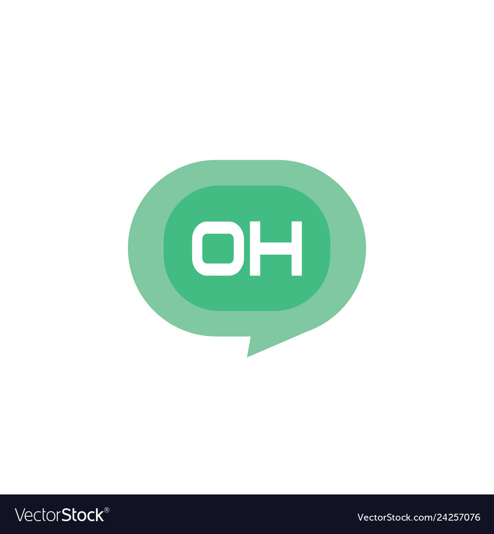 Initial letter logo oh template design Royalty Free Vector