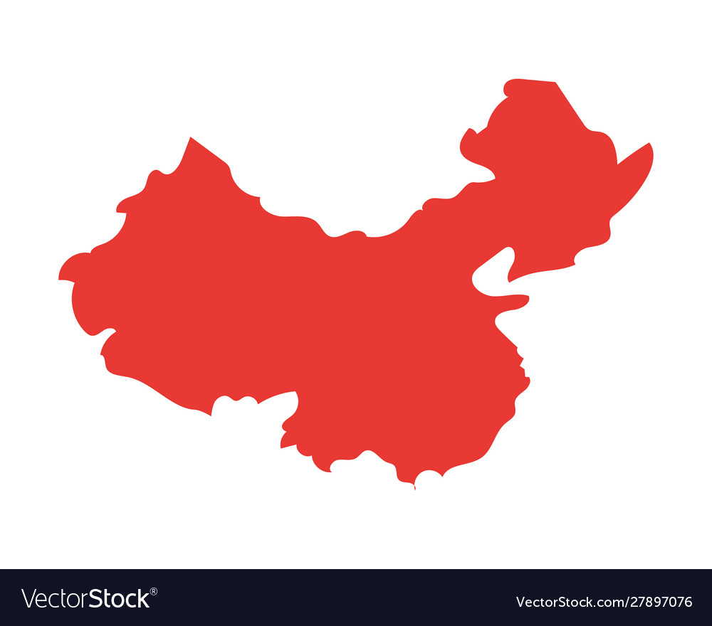Isolated chinese map design Royalty Free Vector Image