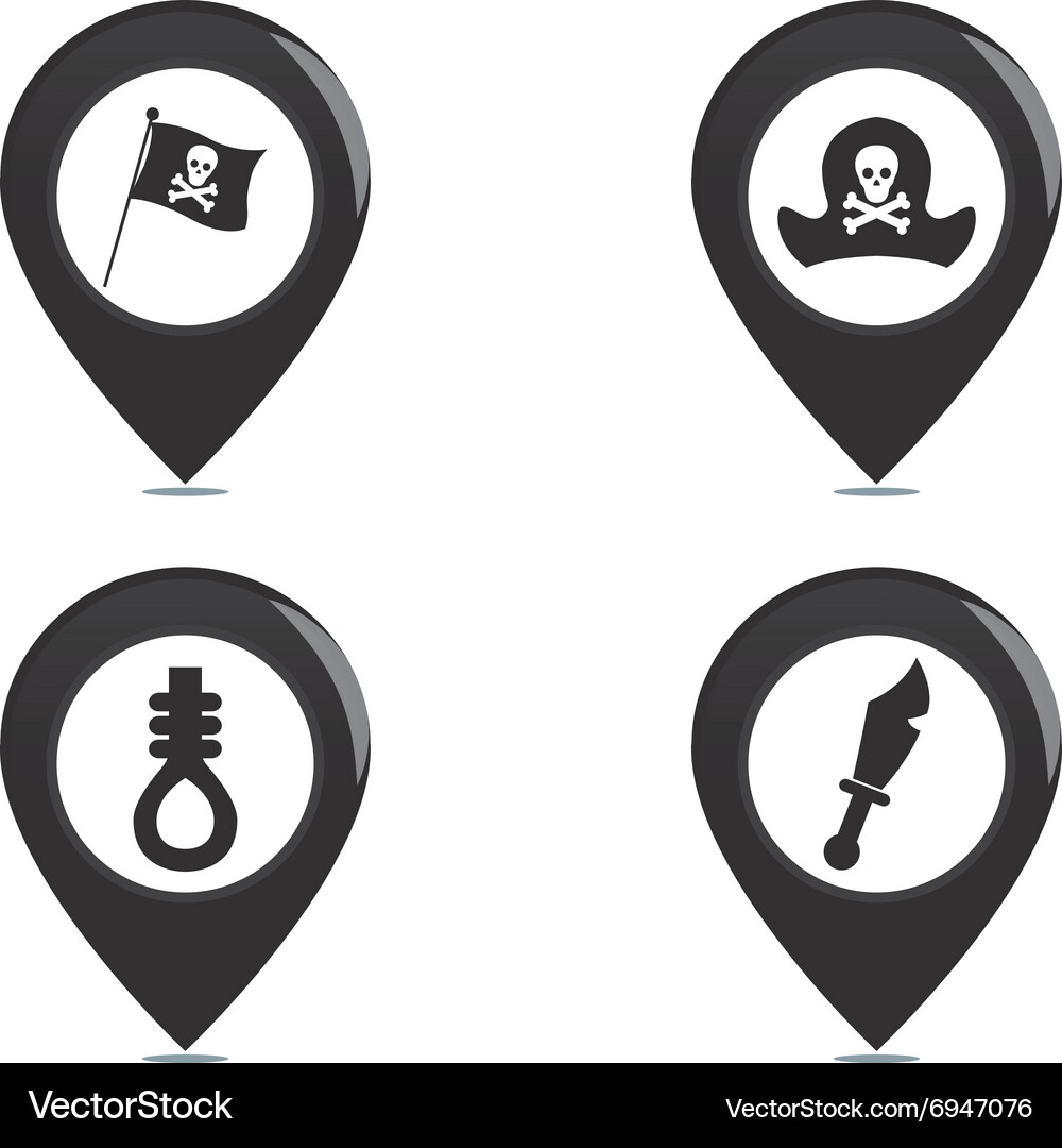 Pirate objects Royalty Free Vector Image - VectorStock