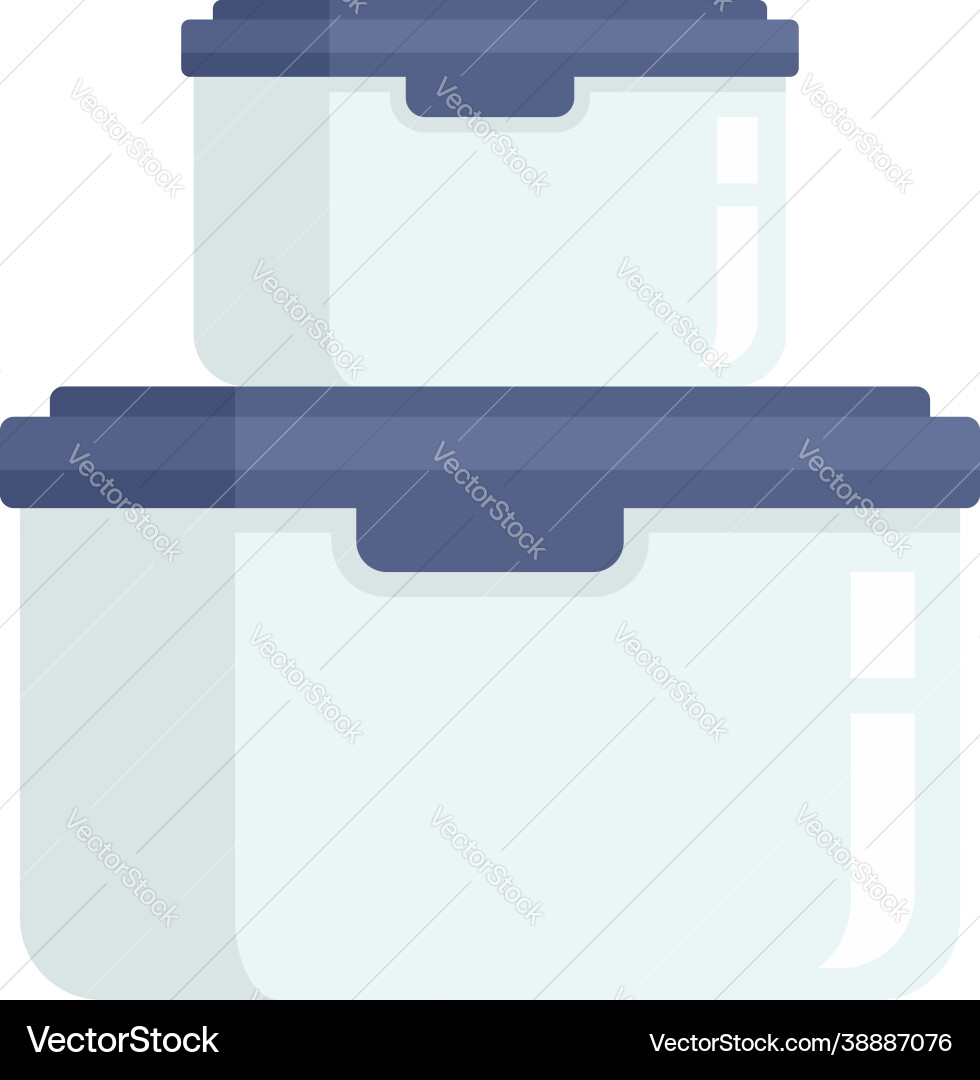 Storage eco food box icon flat isolated Royalty Free Vector