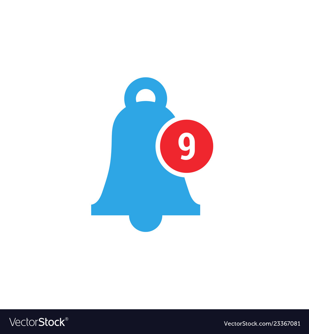 Bell notification graphic icon design template Vector Image